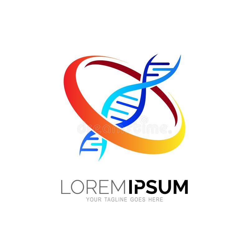 DNA Logo with a Simple Look, Icon of Life Stock Vector - Illustration ...