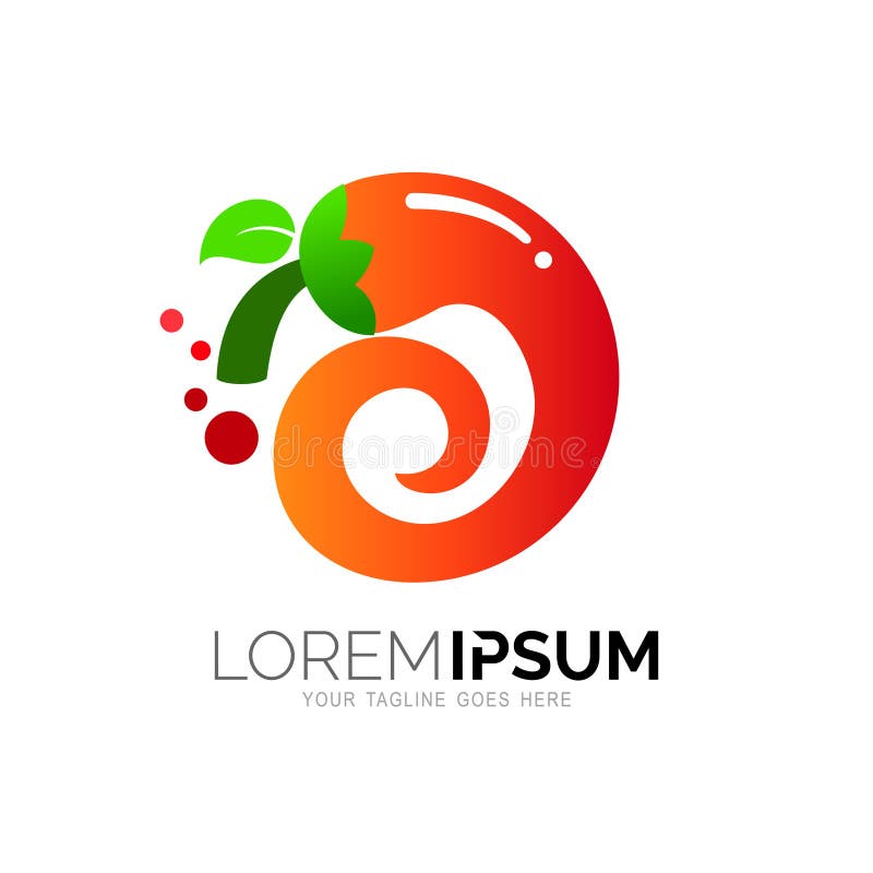 Chili Logo, Circular Chili Logo Stock Vector - Illustration of orange ...