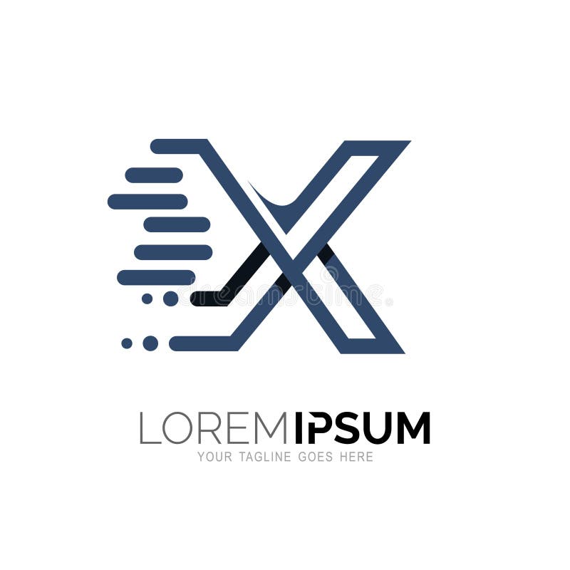 Express Icon, Exprees Letter Logo with X Modification Stock Vector ...