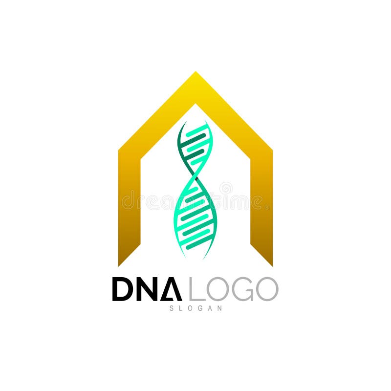 DNA Logo, Icon of Life, Home and DNA Stock Vector - Illustration of ...