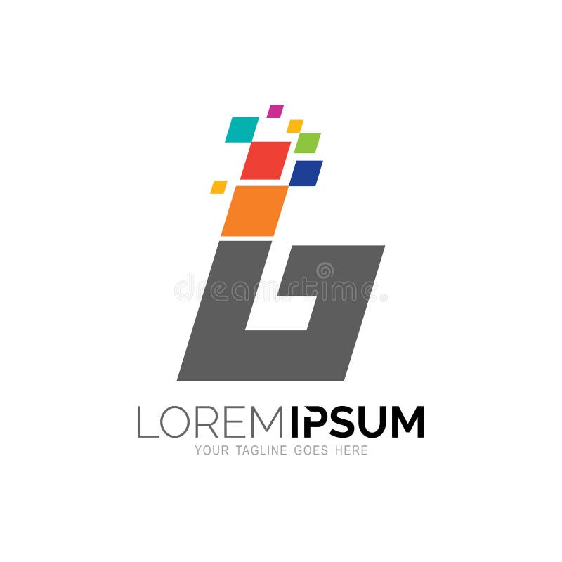 B Letter Pixel Motion Logo Design Template Stock Vector - Illustration ...