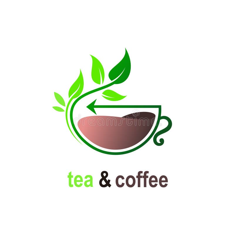 Coffee Logo and Tea Design, Cafe Logo Stock Vector - Illustration of ...