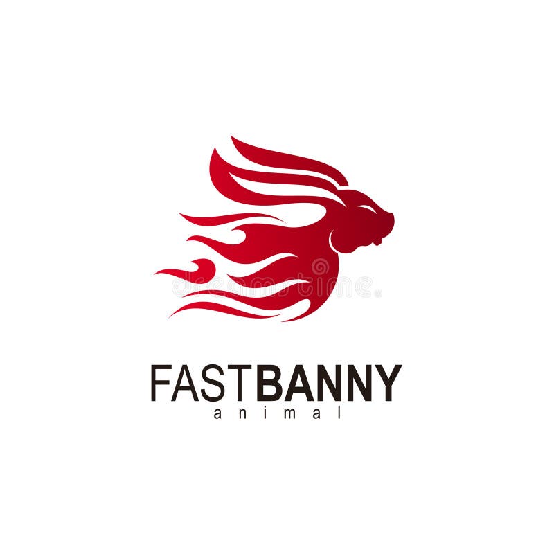 Rabbit Logo with Speed Design , Animal Design Stock Vector ...