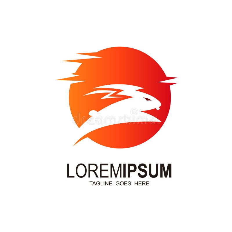 Rabbit Logo is Running Very Fast, Animal Logo Stock Vector ...