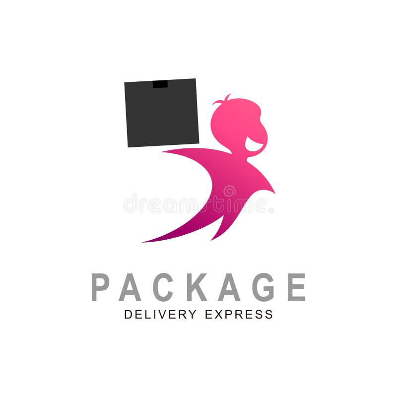 Courier Runs with the Parcel Stock Vector - Illustration of fast ...
