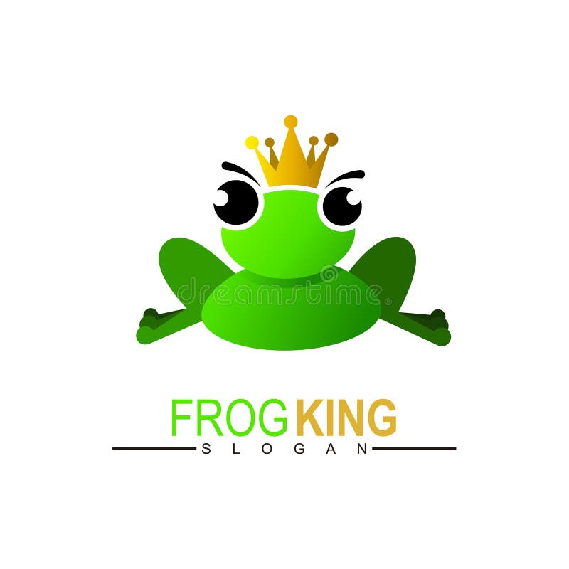 King Frog Logo Design, Prince Frog Logo Vector Stock Vector ...