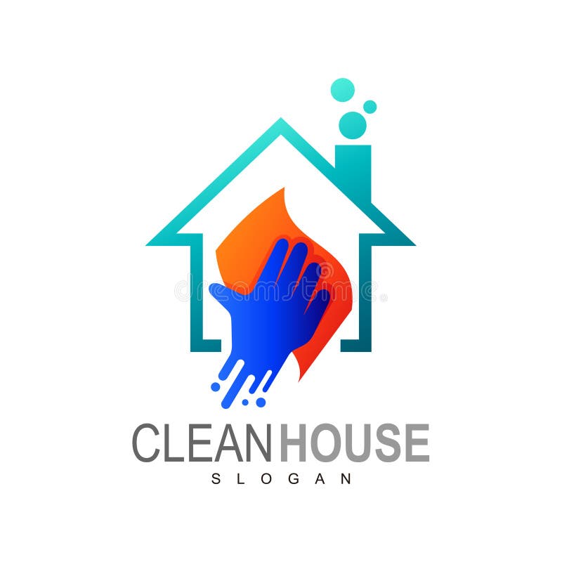 Clean House Logo with Simple Design Vector Stock Vector - Illustration ...