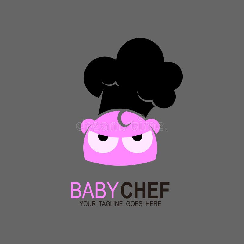 Baby with Chef Hat Logo Icon Vector Design Stock Vector - Illustration ...