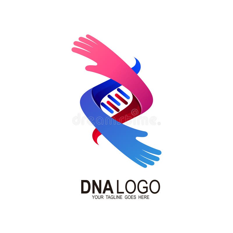 DNA Logo, Icon of Life, Hand and Medical Stock Vector - Illustration of ...