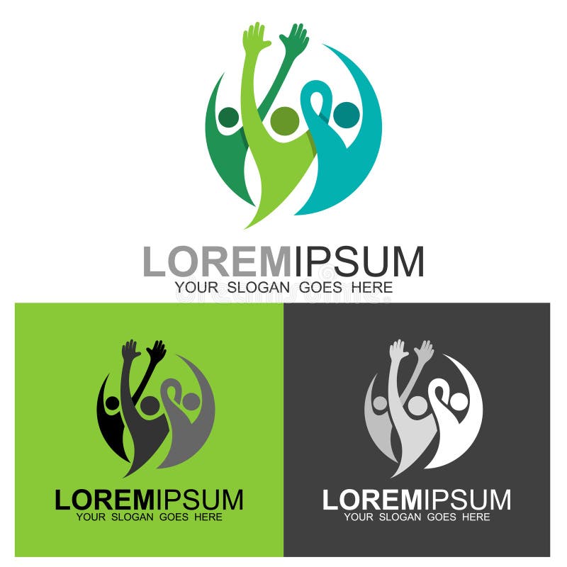 Family Logo + Human Association Logo Stock Vector - Illustration of ...