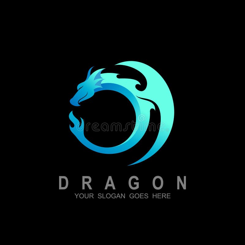 Dragon Head Vector Logo ,dragon Logo with a Circle Stock Vector ...