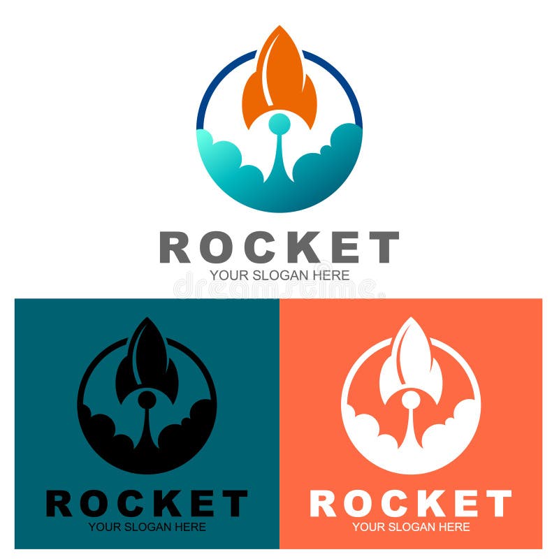 Rocket Logo, Sky Booster Logo Design Illustration Stock Vector ...