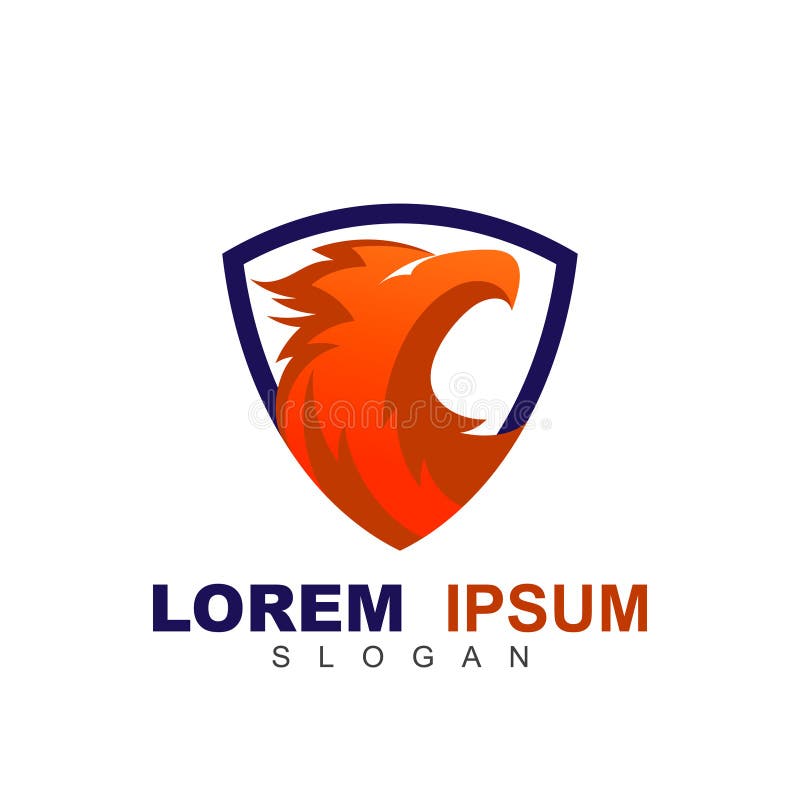 Shield Force Freedom Strong Eagle Phoenix Stock Vector - Illustration ...