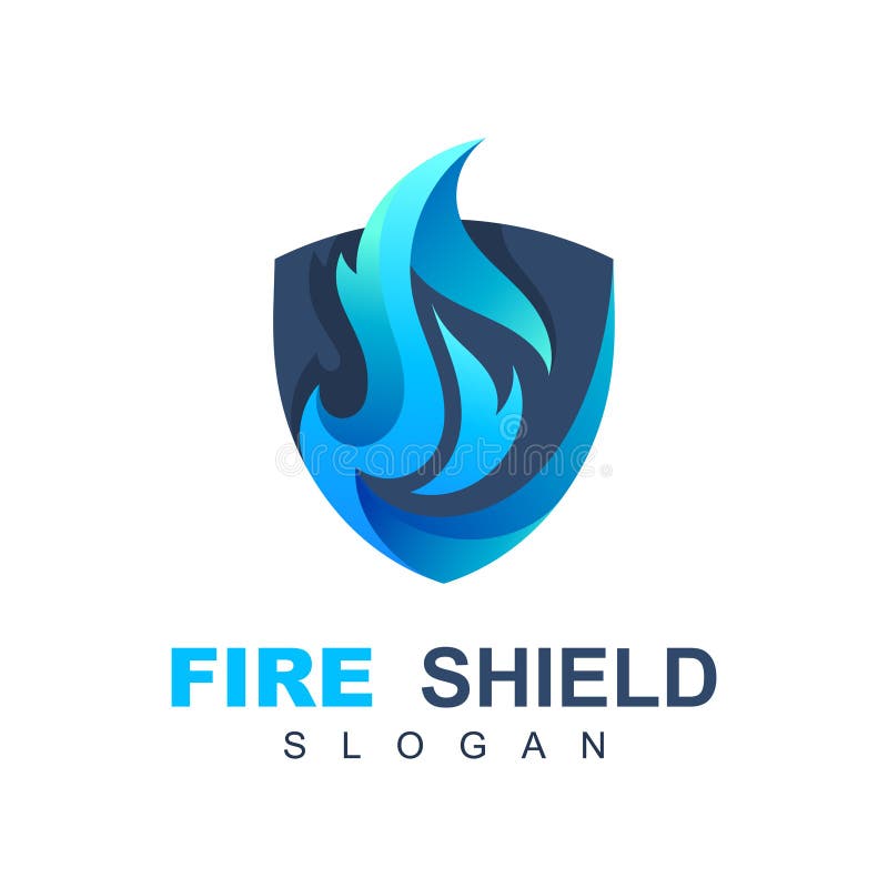 Fire Shield Logo Design Element. Fire Warning Sign Shield Stock Vector ...