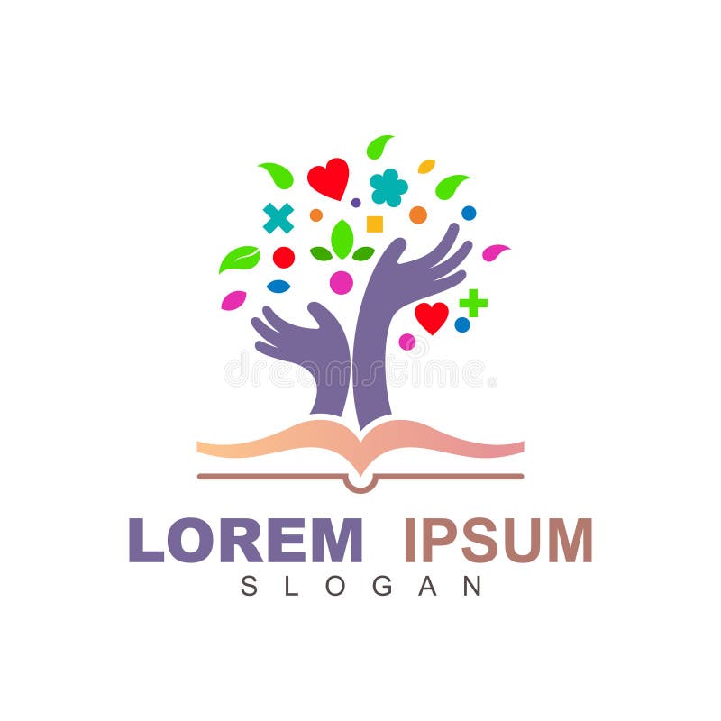 Tree Logo with Education Icon, Vector Illustration, Logo Concept for ...