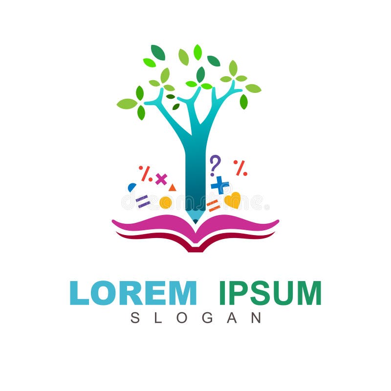 Student and Tree Logo Design Template Stock Vector - Illustration of ...