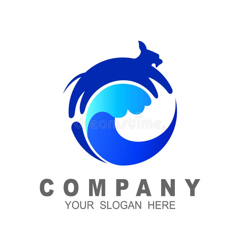 Wave Logo and Arrow Design Combination, Earth Logo Stock Vector ...