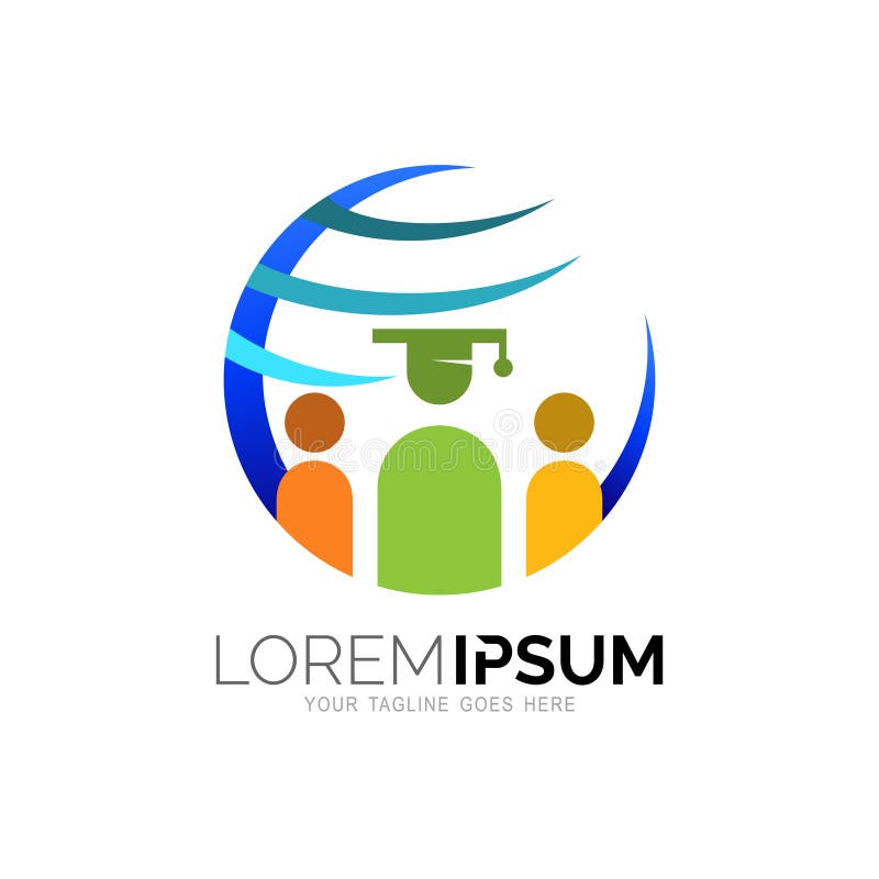 Education Logo Template, Globe and Student Logo Illustration Stock ...