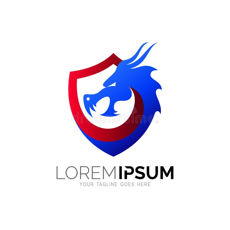 Dragon Shield Logo Template, Shield Icon Stock Vector - Illustration of ...
