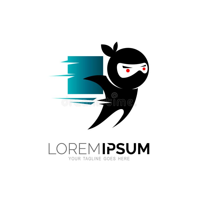 Box Ninja Logo Icon Design Stock Vector, Ninja Logo Stock Vector ...