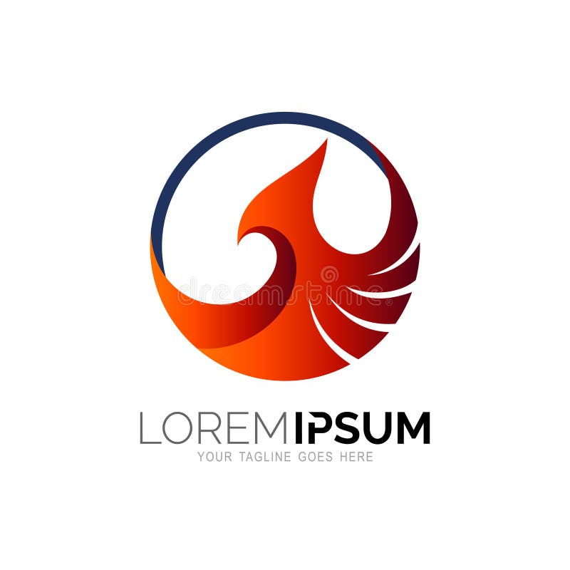 Phoenix Circle Logo, Icon, Sign Stock Vector - Illustration of design ...