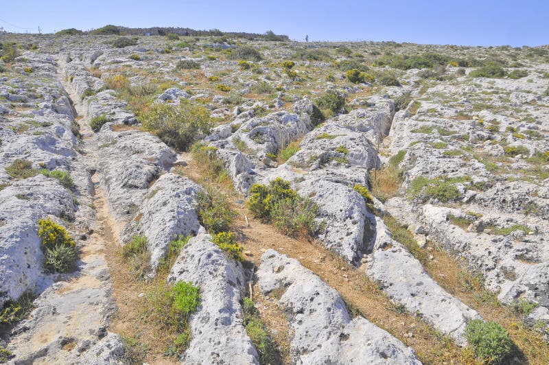 Cart Tracks of Malta stock photo. Image of connection - 278464620