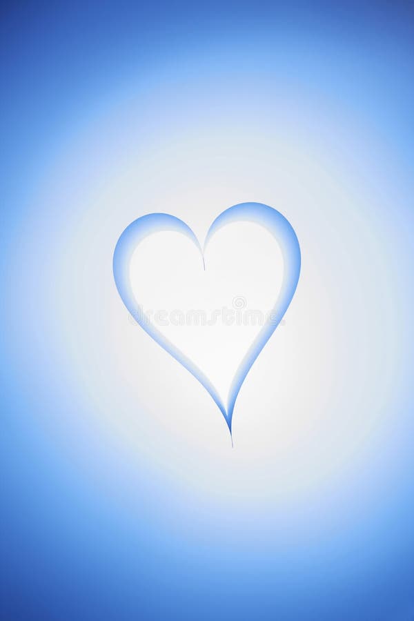Carta Blu a Forma Di Cuore. Immagine Concettuale Immagine Stock ...