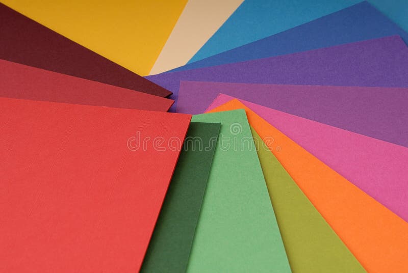 Fogli di carta colorata immagine stock. Immagine di parti - 1785505