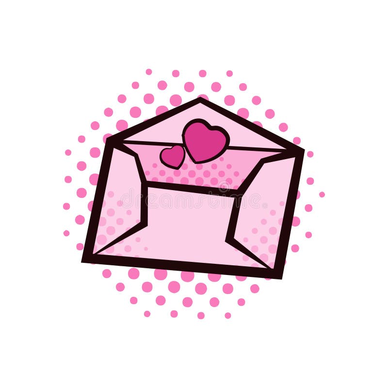 Carta De Amor Con Corazones Ilustración del Vector - Ilustración de ...