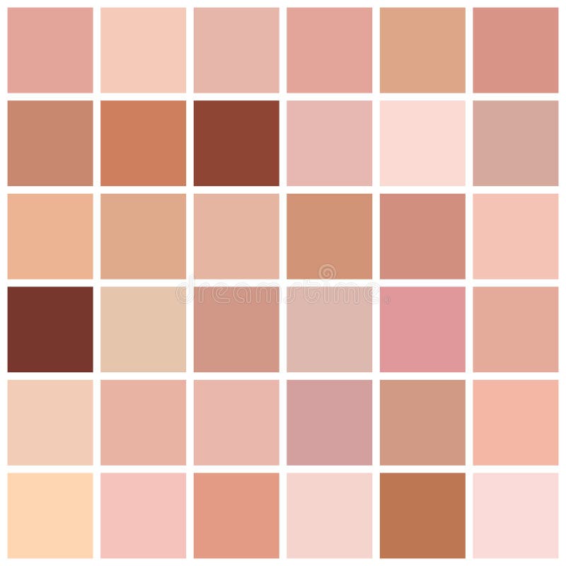 Carta De Color De Tono De Piel Paleta Infographic De La Piel Del Color