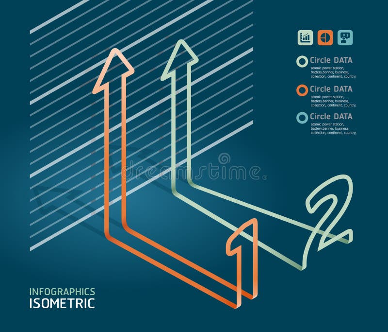 Diagrama De Flecha 3D - Ejemplo Editable Del Vector Ilustración del ...