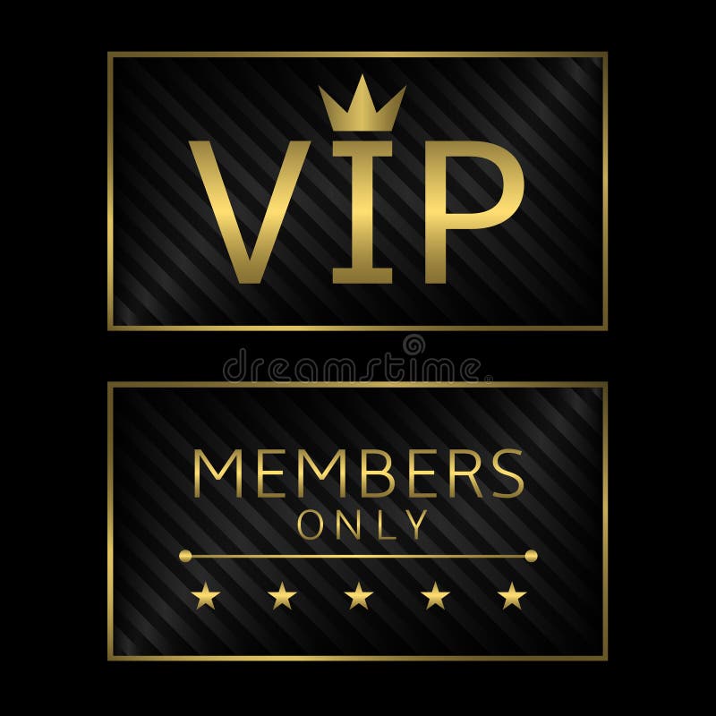 Carta dorata di VIP illustrazione vettoriale. Illustrazione di ...