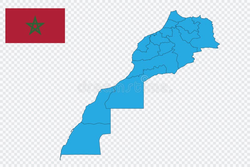 Carta e bandiera marocco illustrazione vettoriale. Illustrazione di ...