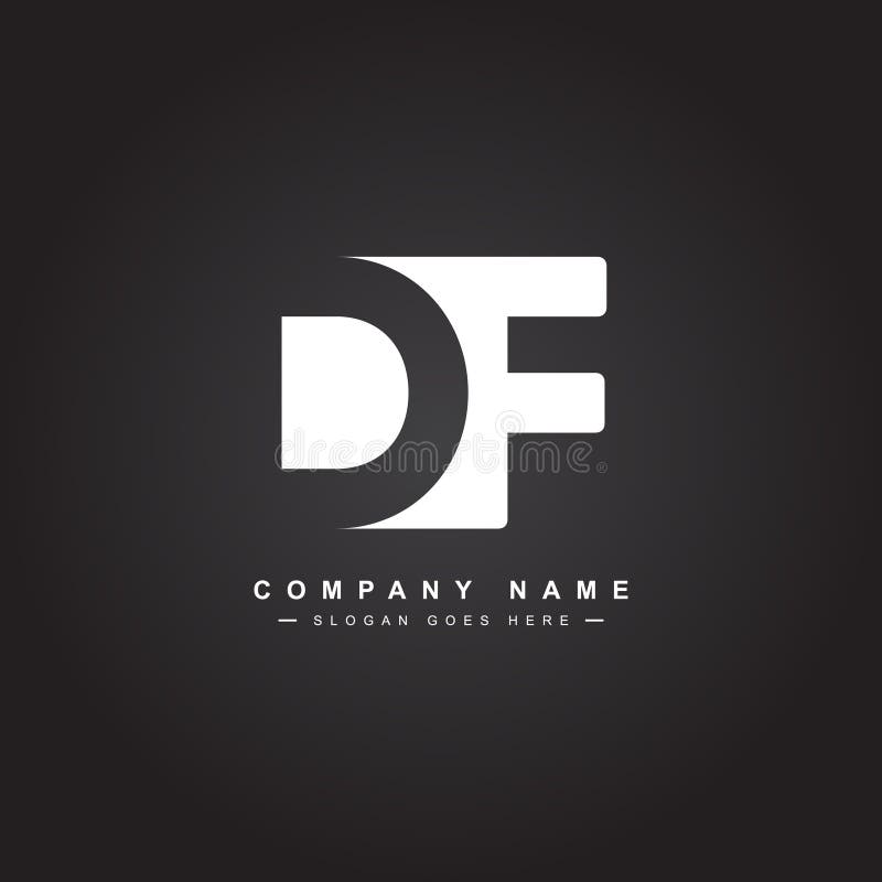 Carta Inicial Logo Df Logo Minimal Business Ilustración del Vector ...