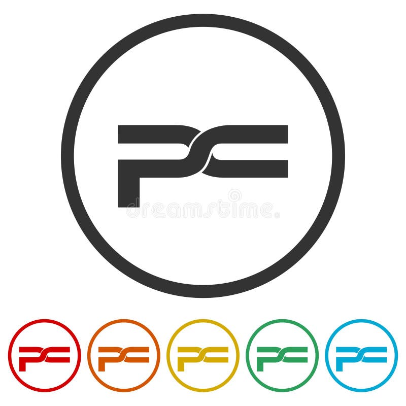 Carta pc logo color set ilustración del vector. Ilustración de marca ...