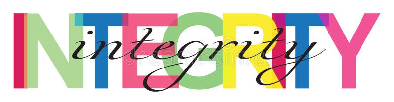Cartas de integridad stock de ilustración. Ilustración de principio ...