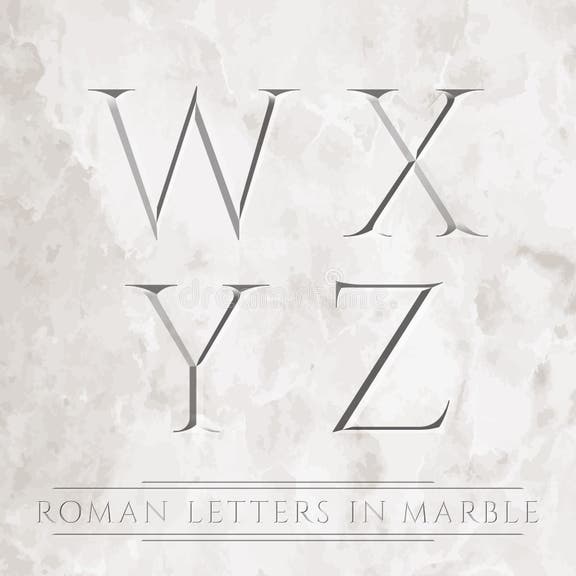 Cartas romanas ilustración del vector. Ilustración de piedra - 100413460