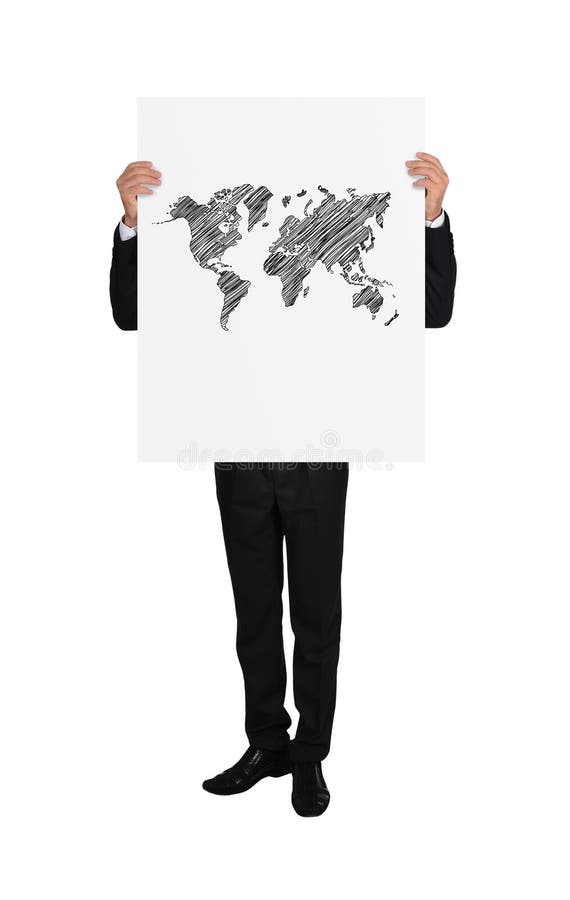Cartaz com mapa do mundo foto de stock. Imagem de terra - 32626362