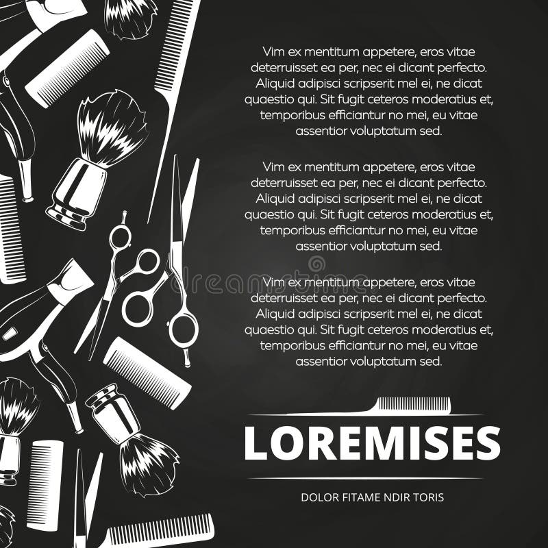 Molde Da Tabela De Preços De Barber Shop Ilustração do Vetor ...