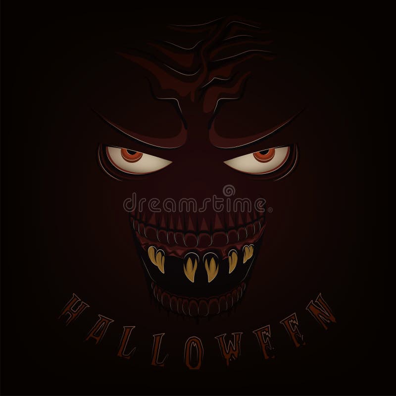 Cartaz De Monstro Feio E Assustador Ilustração do Vetor - Ilustração de ...