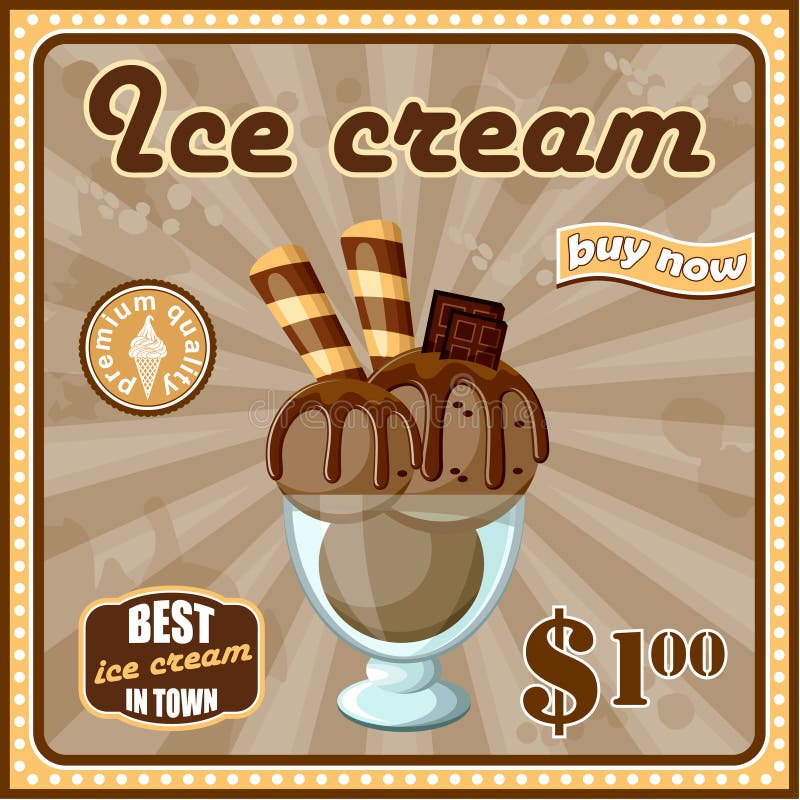 Quadro Do Vintage Com Queque Ilustração do Vetor - Ilustração de mola ...