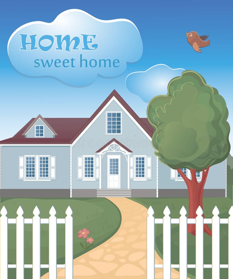 Cartaz home doce home ilustração stock. Ilustração de lugar - 60979334