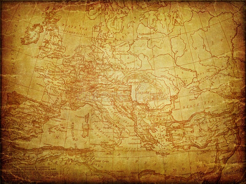 Carte 1663 D'antiquité De Duval De L'Europe Illustration Stock ...