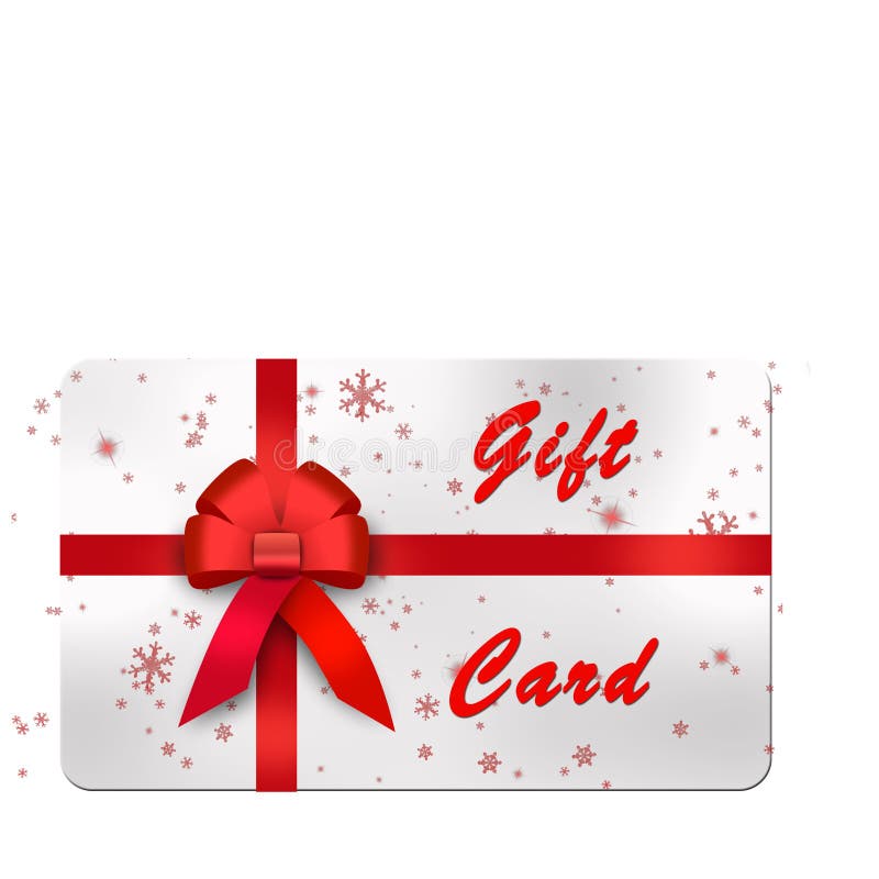 Carte Cadeaux, Ruban Rouge, Boucle Rouge, Arc Illustration Stock ...