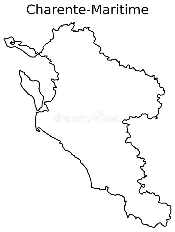 Carte de Charente-maritime illustration de vecteur. Illustration du ...