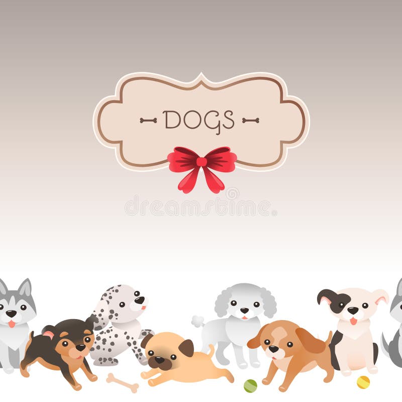 Carte de chien illustration de vecteur. Illustration du chéri - 37881617