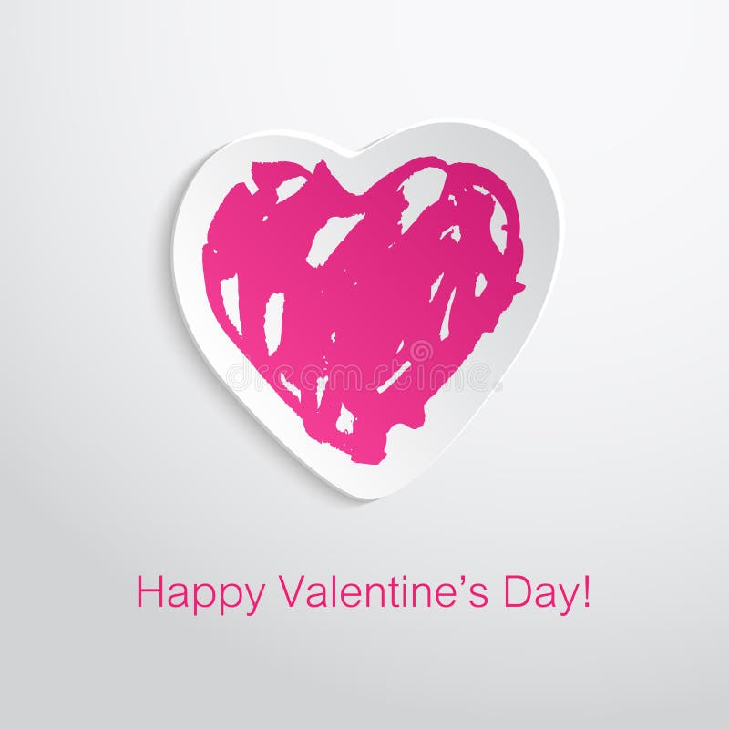 Carte de coeur illustration de vecteur. Illustration du rose - 36480920