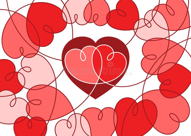 Carte de coeurs illustration de vecteur. Illustration du fête - 49030421