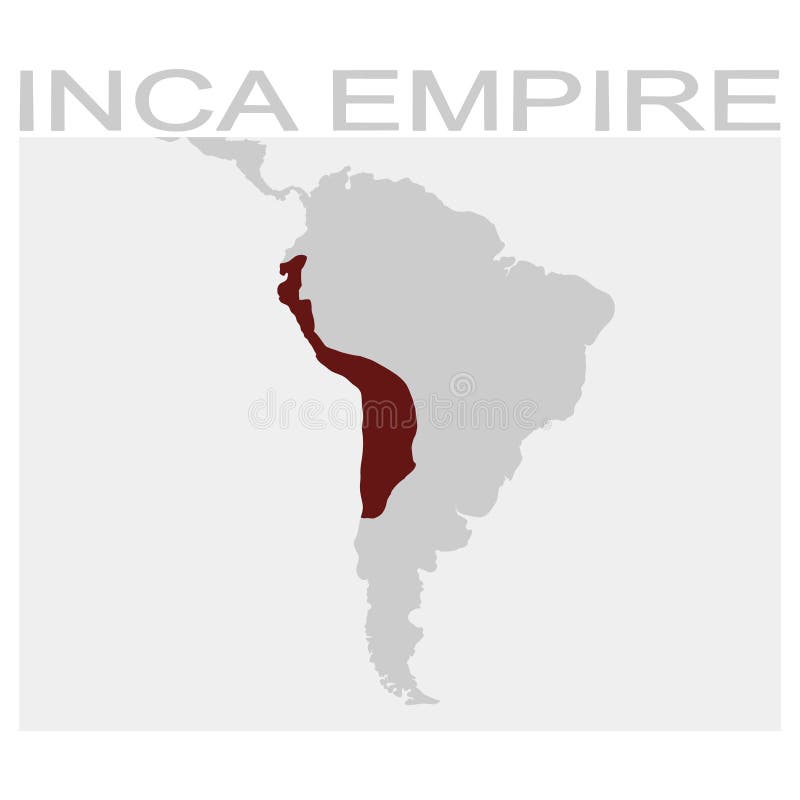 Carte de l'empire d'Inca illustration de vecteur. Illustration du latin ...