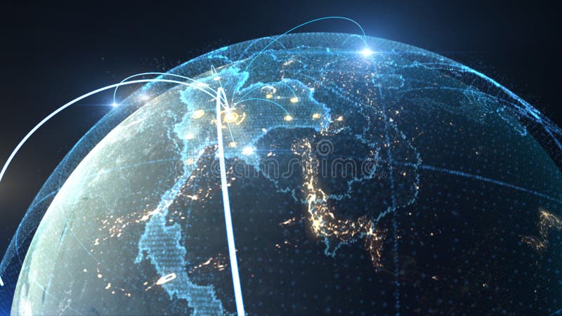 Carte De L'espace Du Monde De La Terre Du Globe Illustration Stock ...